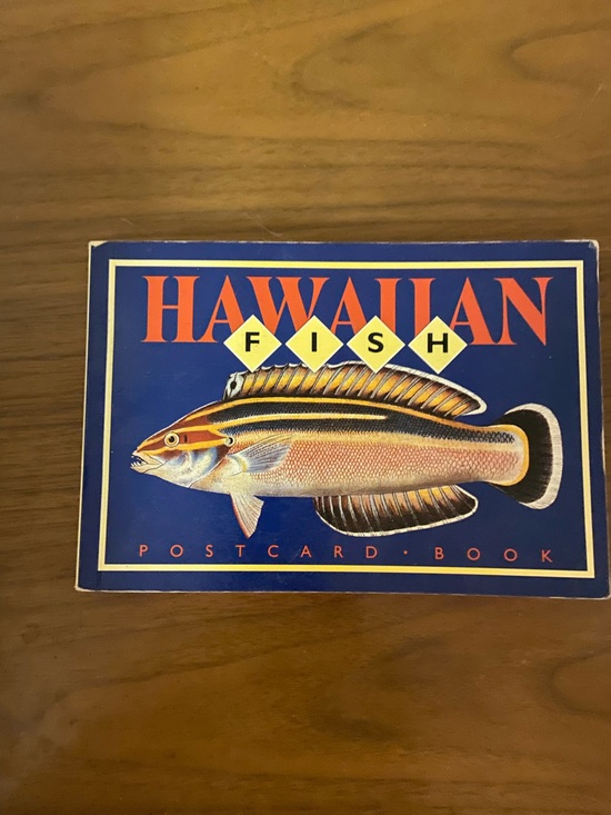 Vintage | Accents | Hawaiian Fish Blue Postcard Book Fishing Coastal ...